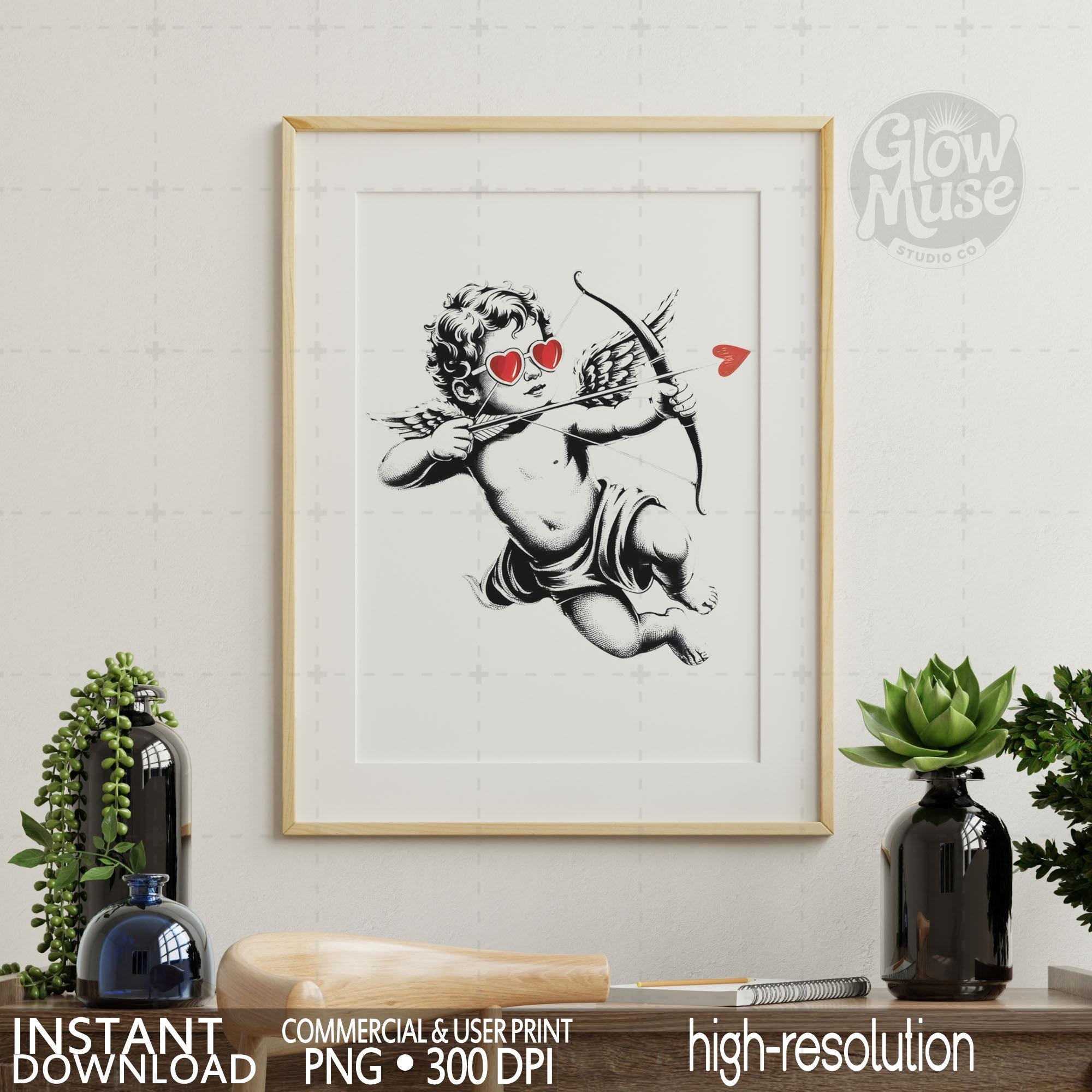 Halftone Cupid PNG, Pixel Art Cupid, Print Screen Cupid Png, Trendy ...
