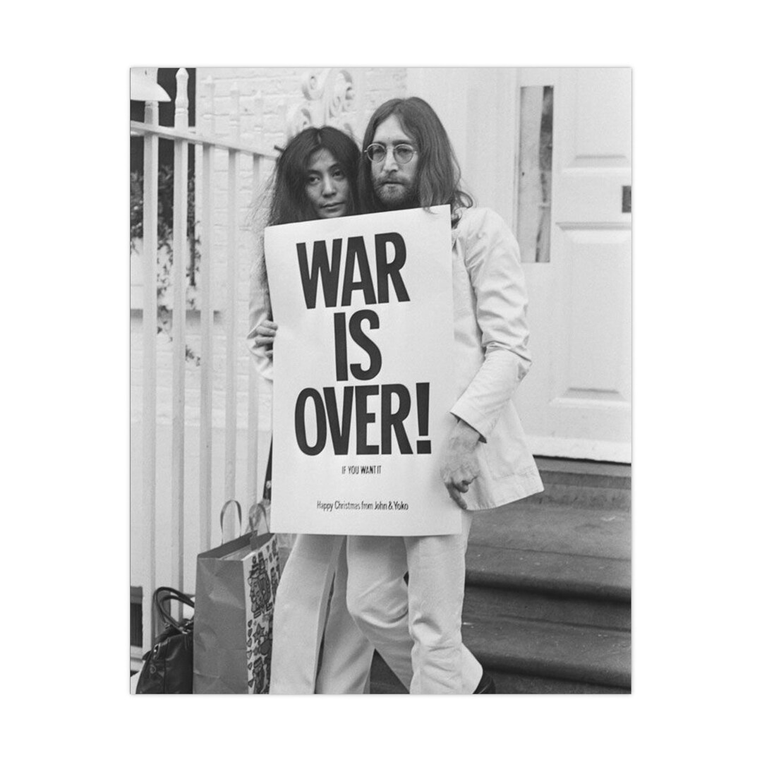 War is Over! John Lennon and Yoko Ono Matte Poster, John Lennon Wall ...