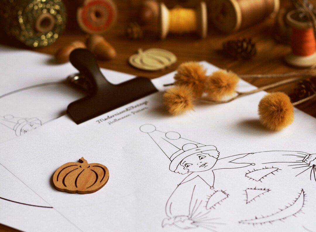 PDF Digital Download - Halloween Embroidery Printable Pattern ...