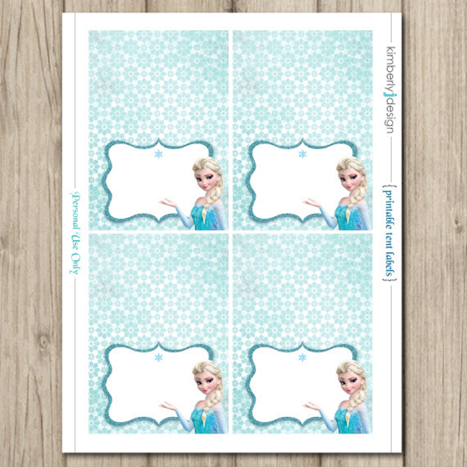 FROZEN BIRTHDAY Tent Labels Printable Food Labels INSTANT - Etsy