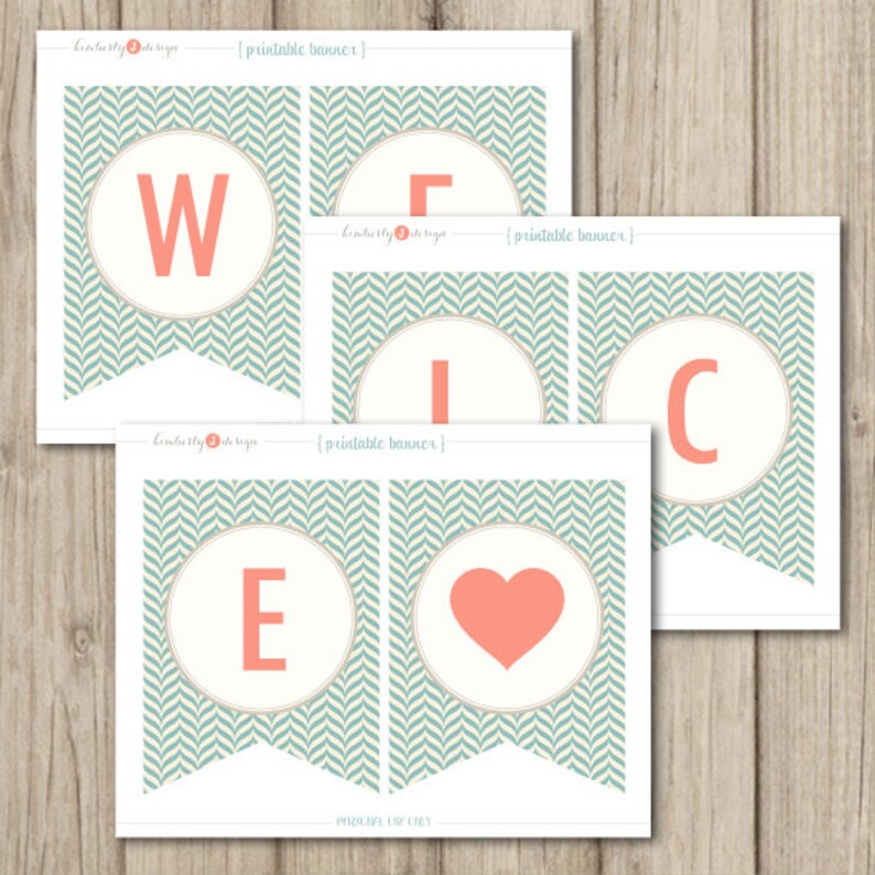 BABY SHOWER BANNER Welcome Baby Banner Printable Baby - Etsy