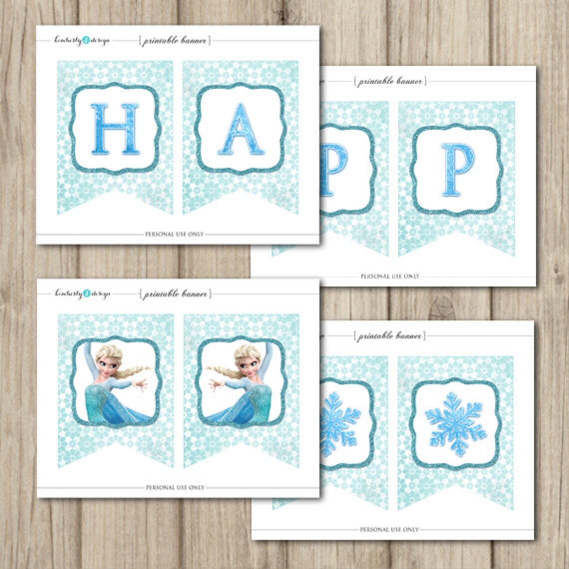 FROZEN BIRTHDAY BANNER Frozen Happy Birthday Banner - Etsy
