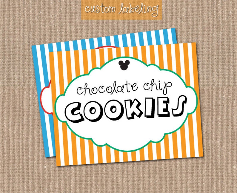 PRINTABLE FOOD LABELS Mickey Mouse Clubhouse Birthday Kit - Etsy