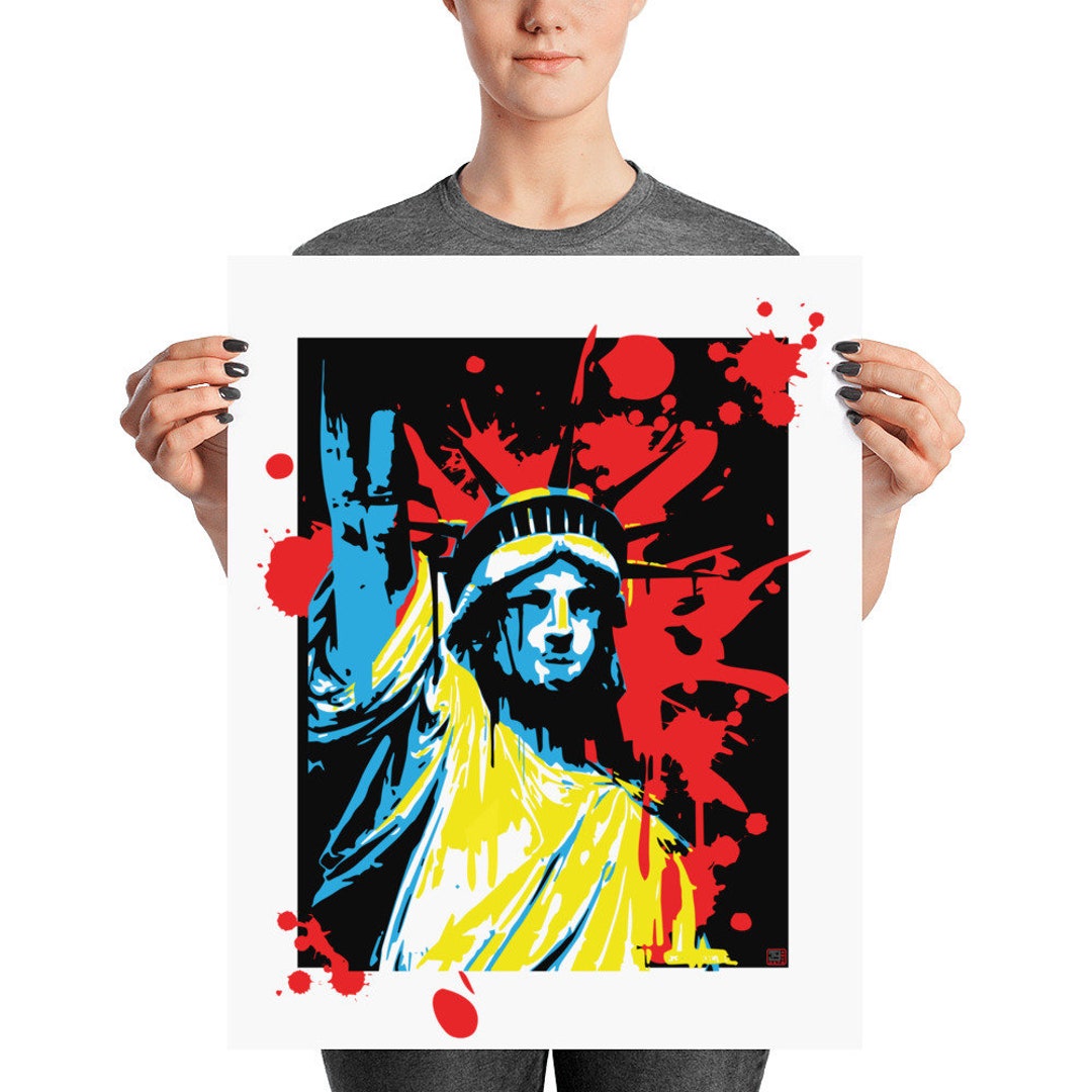 Ruins of America Pop Art Print – Dystopian Wall Art Poster, Urban Decay ...