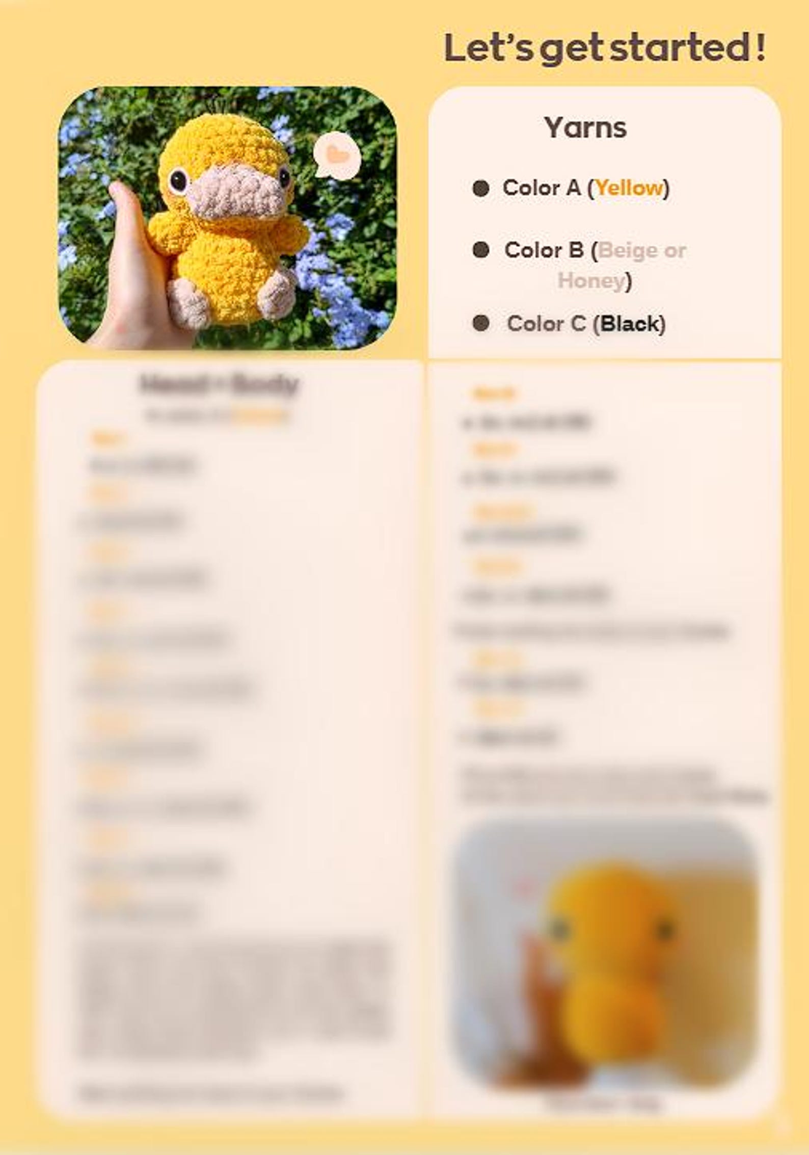 CROCHET PATTERN | Easy Silly Duckie Pattern Amigurumi | Instant Digital ...