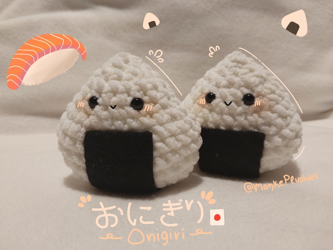 CROCHET PATTERN | Easy No-sew Onigiri Pattern Amigurumi | Instant ...