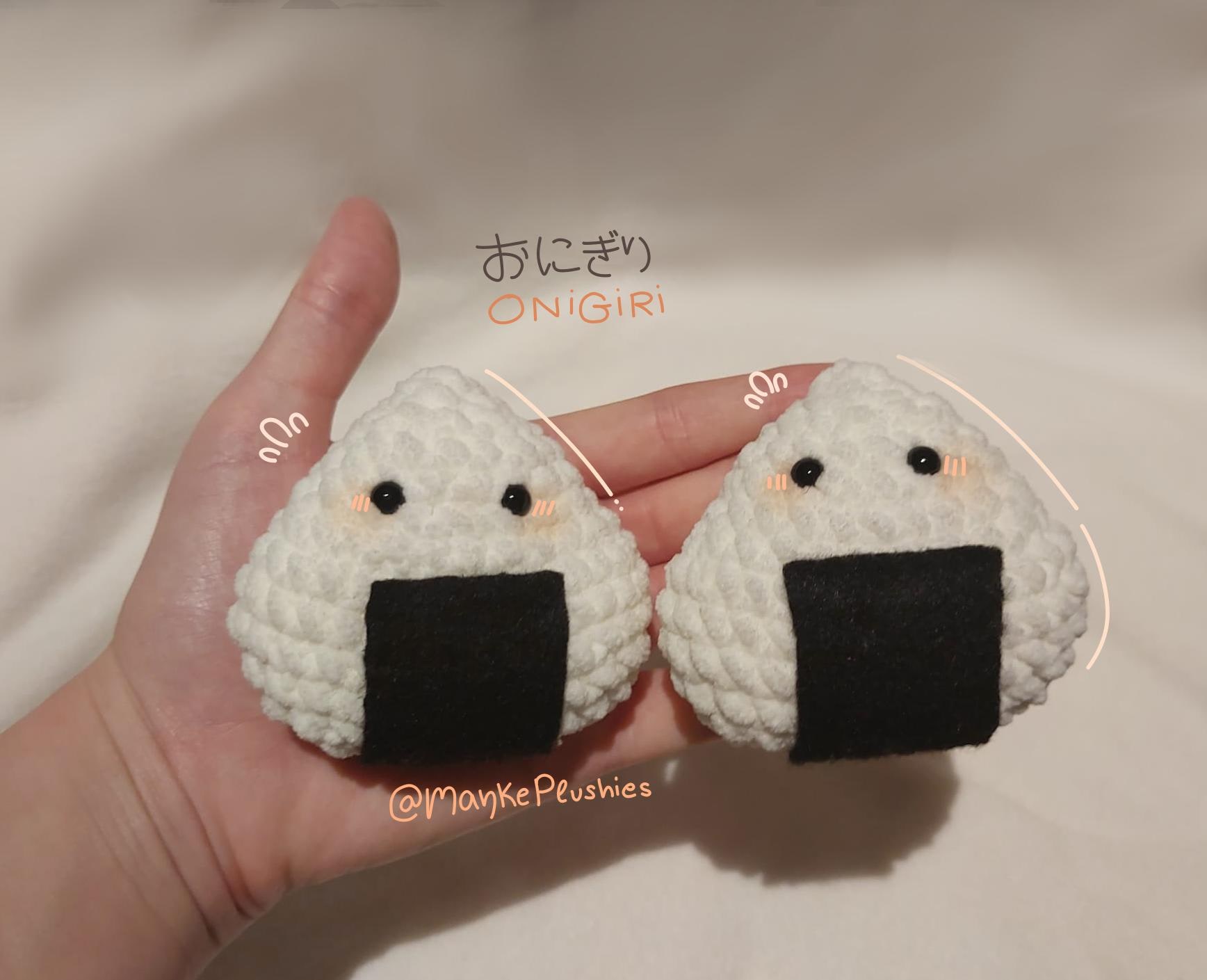CROCHET PATTERN | Easy No-sew Onigiri Pattern Amigurumi | Instant ...