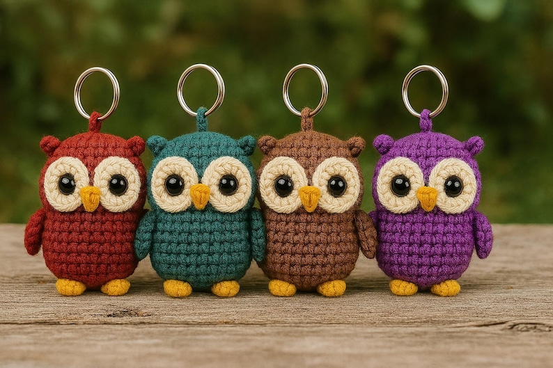 Crochet Owl Keychain Pattern – Easy Amigurumi Toy (PDF Pattern) - Etsy