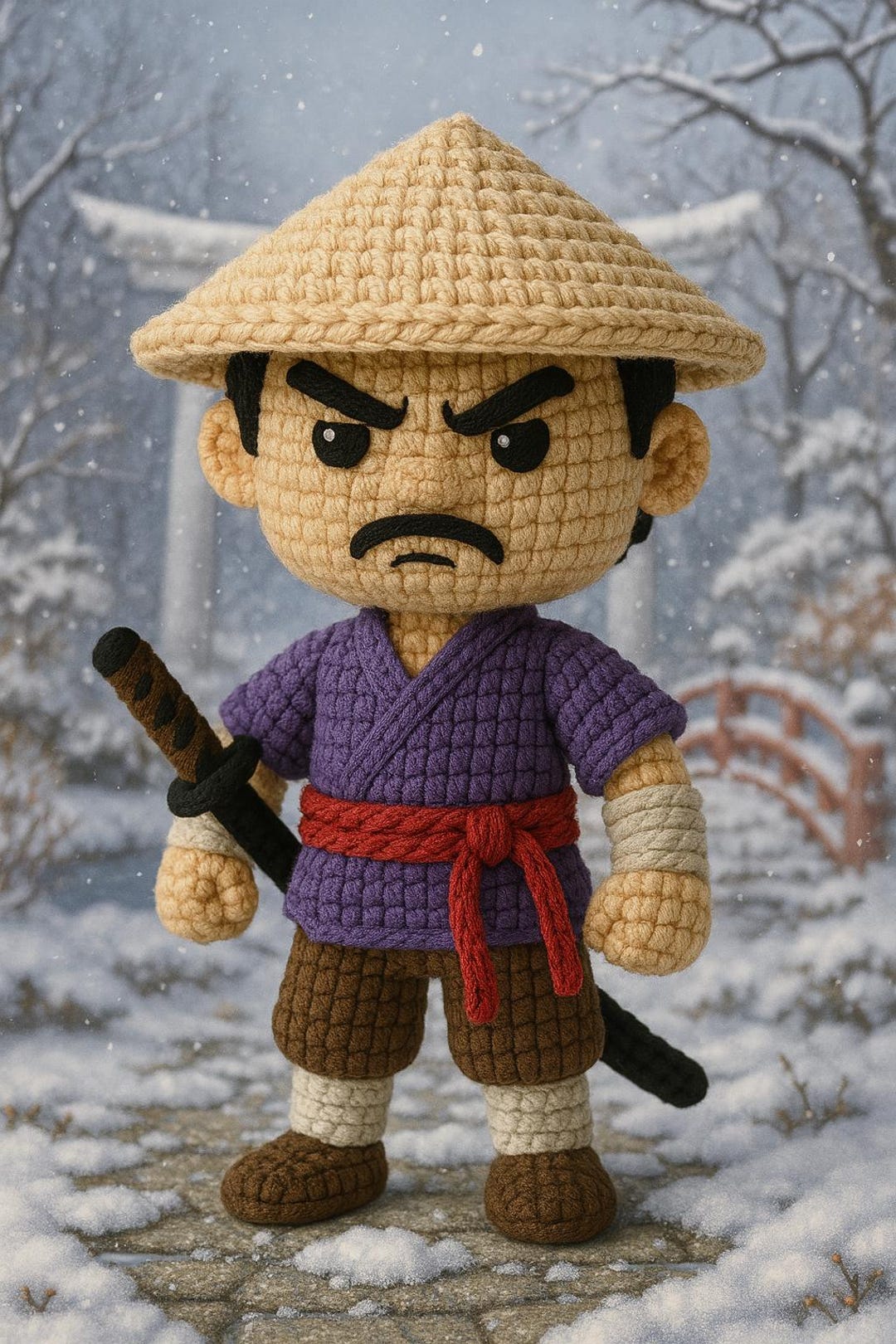 Amigurumi Samurai Pattern | Crochet Doll PDF Tutorial | Japanese ...