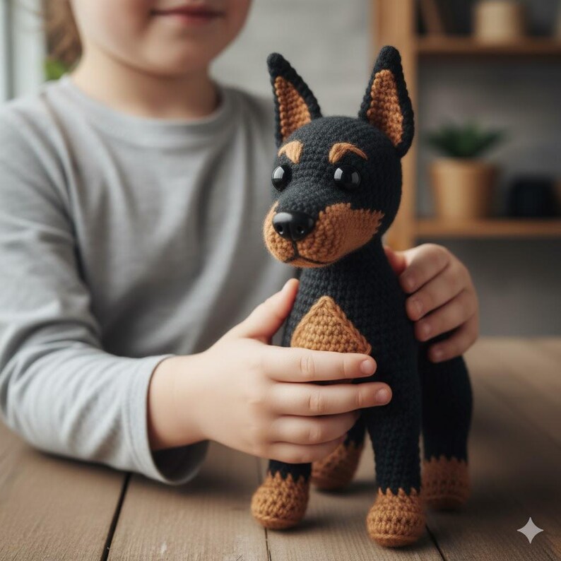 Realistic Doberman Crochet Pattern PDF | Amigurumi Dog Tutorial ...