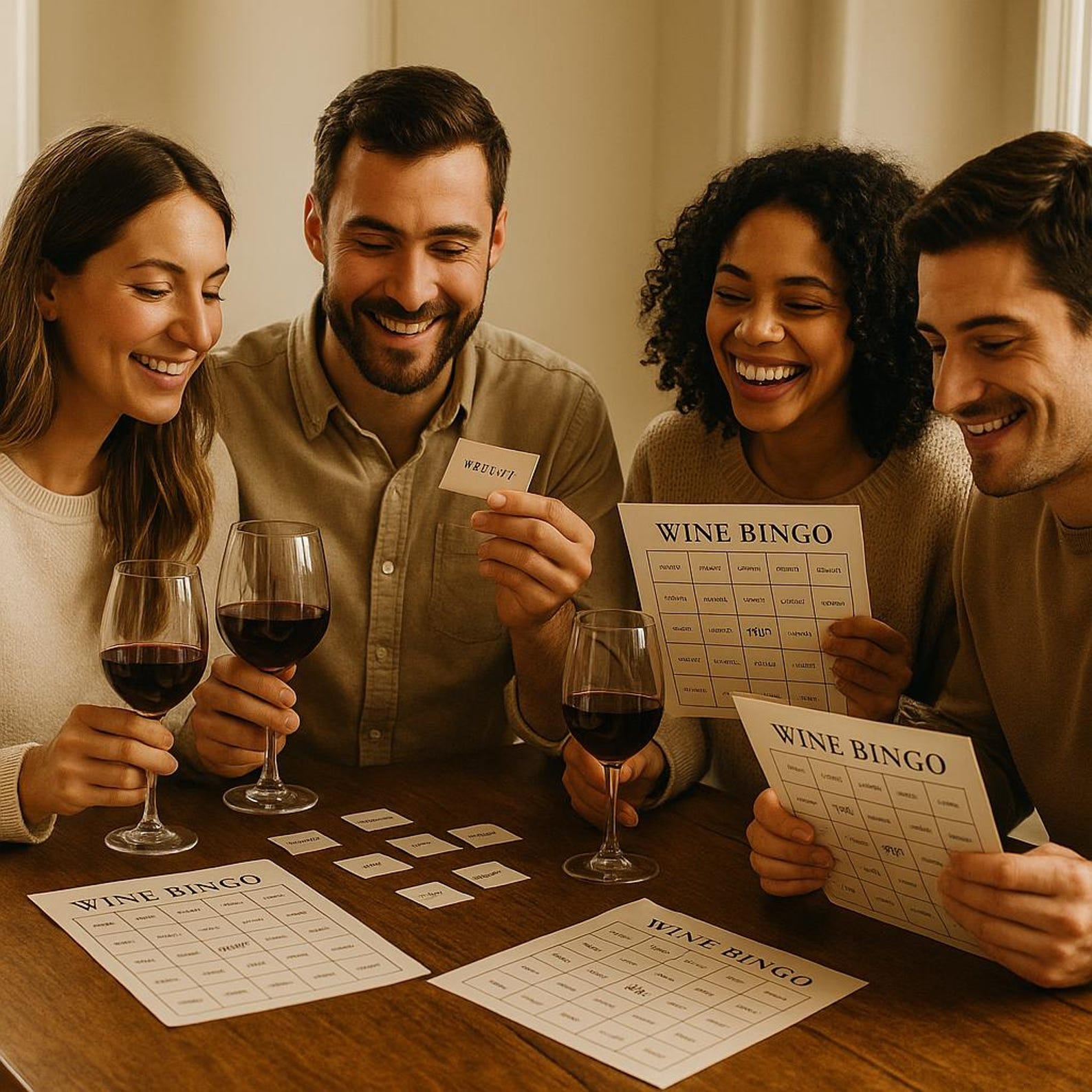 50 Printable Wine Bingo Cards – Wine Night Game, Instant Download PDF ...
