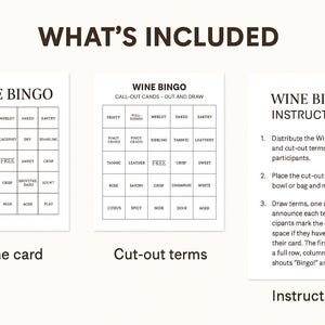 50 Printable Wine Bingo Cards – Wine Night Game, Instant Download PDF ...