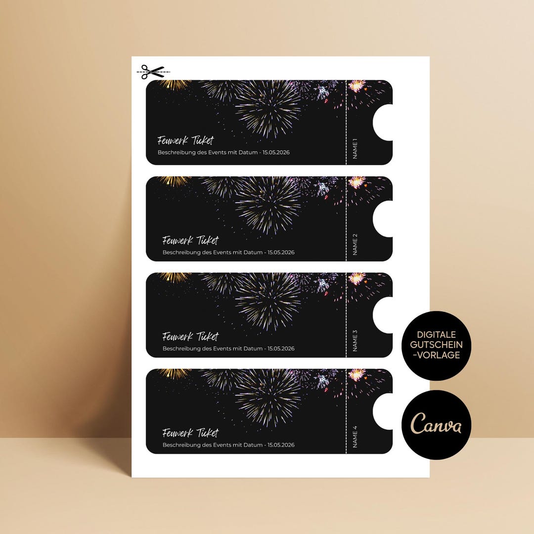 Digital Voucher Template | Printable Voucher | A4 Event Voucher | Canva ...