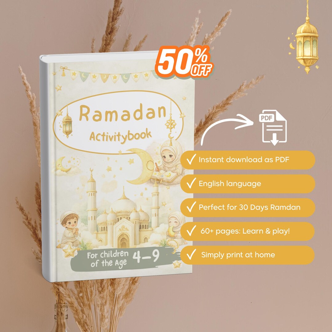 30-day Ramadan Activity Book for Kids Printable PDF | Daily Islamic ...