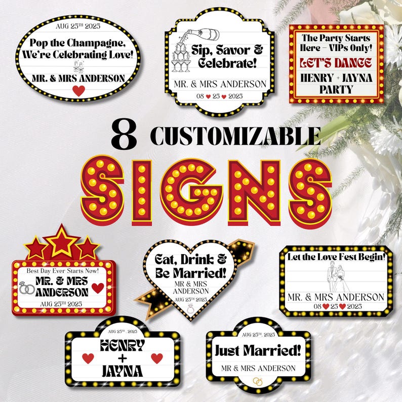 Customizable Wedding Bottle Service Signs Event Entrance Walk in Sign ...