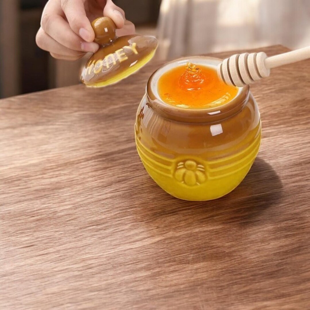 Cartoon-inspired Ceramic Honey Jar – Decorative Food Container With ...