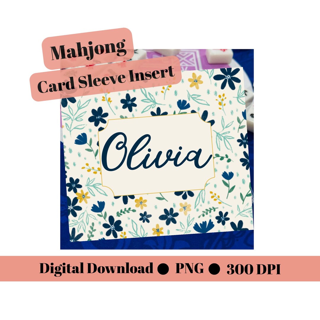 Editable Mahjong Name Card Template | NMJL Large Size (digital Download ...