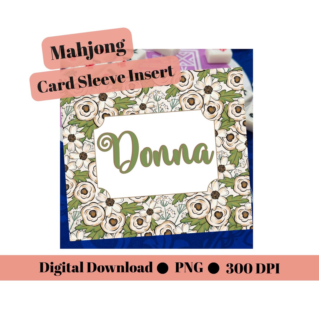 Editable Mahjong Name Card Template | NMJL Large Size (digital Download ...