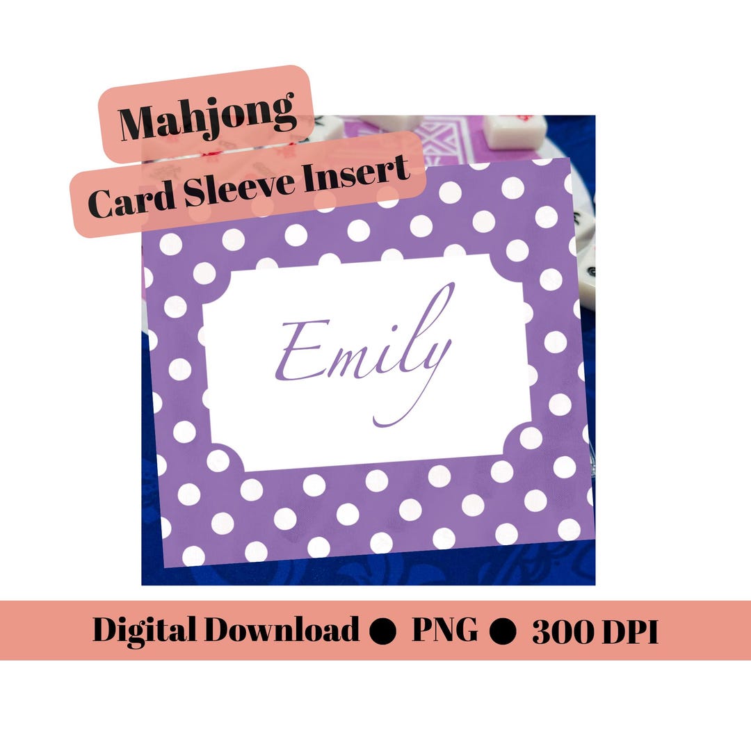 Editable Mahjong Name Card Template | NMJL Large Size (digital Download ...