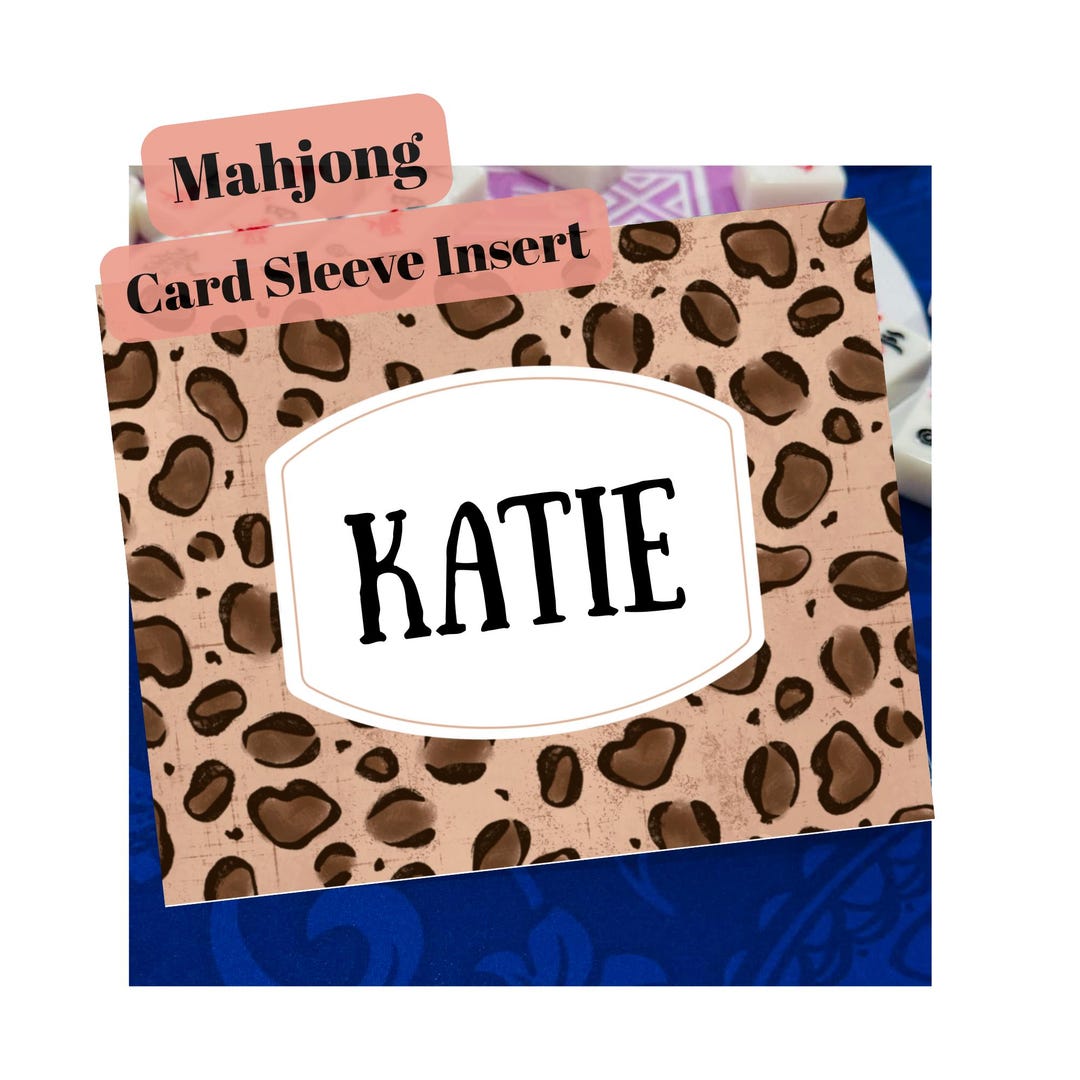 Editable Mahjong Name Card Template | NMJL Large Size (digital Download ...