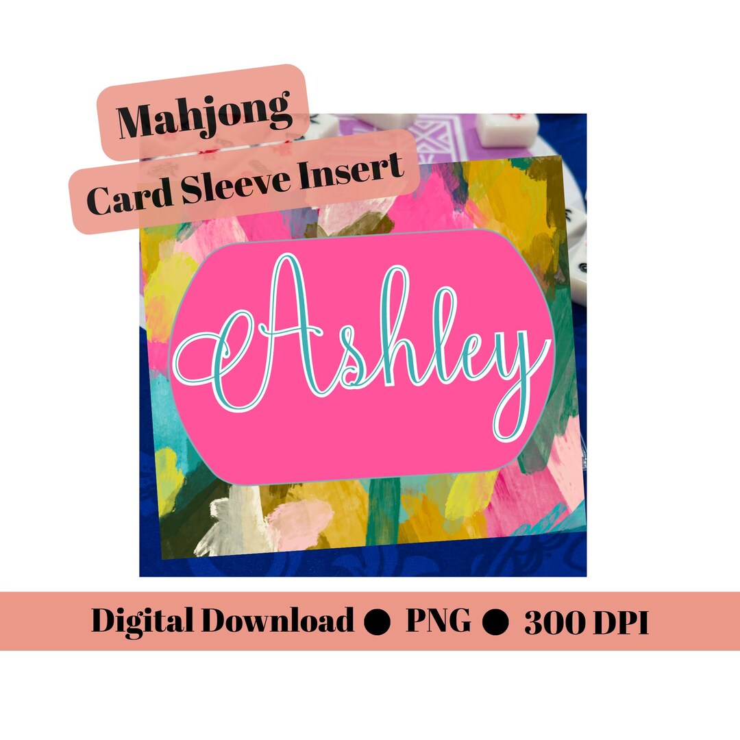 Editable Mahjong Name Card Template | NMJL Large Size (instant Download ...