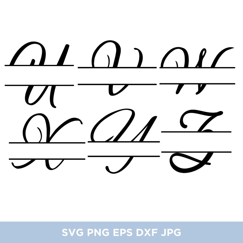 Split Monogram SVG Alphabet: 26 Letter Designs (digital Download) - Etsy