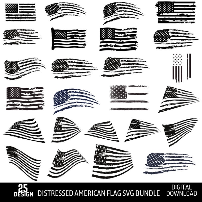 Distressed American Flag Svg - Etsy
