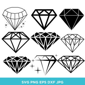 Diamond SVG Bundle: Cut Files for Cricut (digital Download) - Etsy