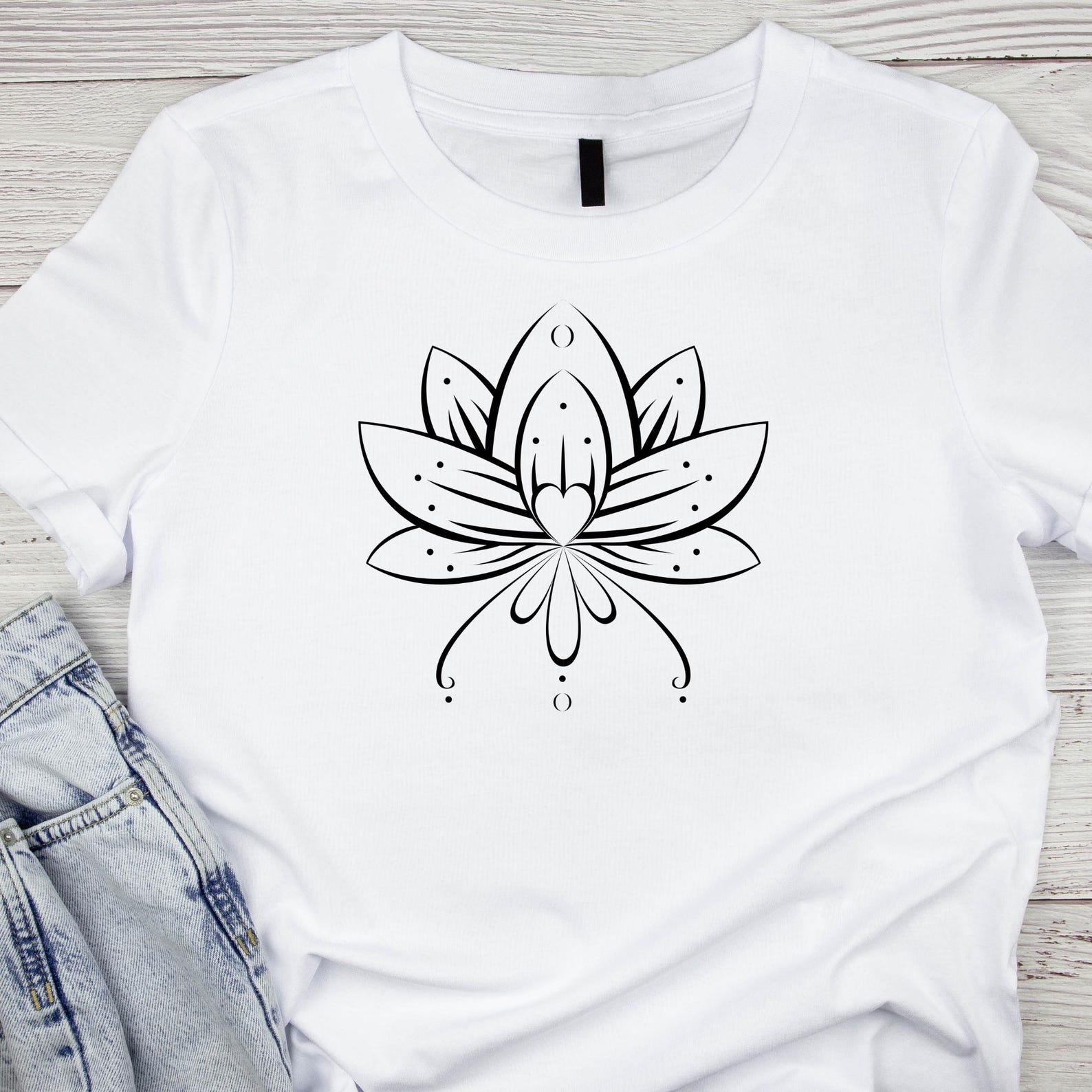 Lotus Flower SVG Bundle, Lotus Svg, PNG, Dxf, Eps, Pdf Cutting, Laser ...