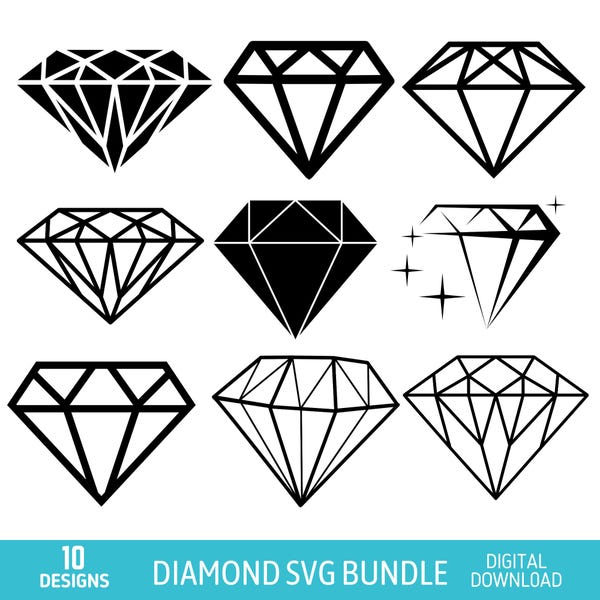 Diamond Svg - Etsy