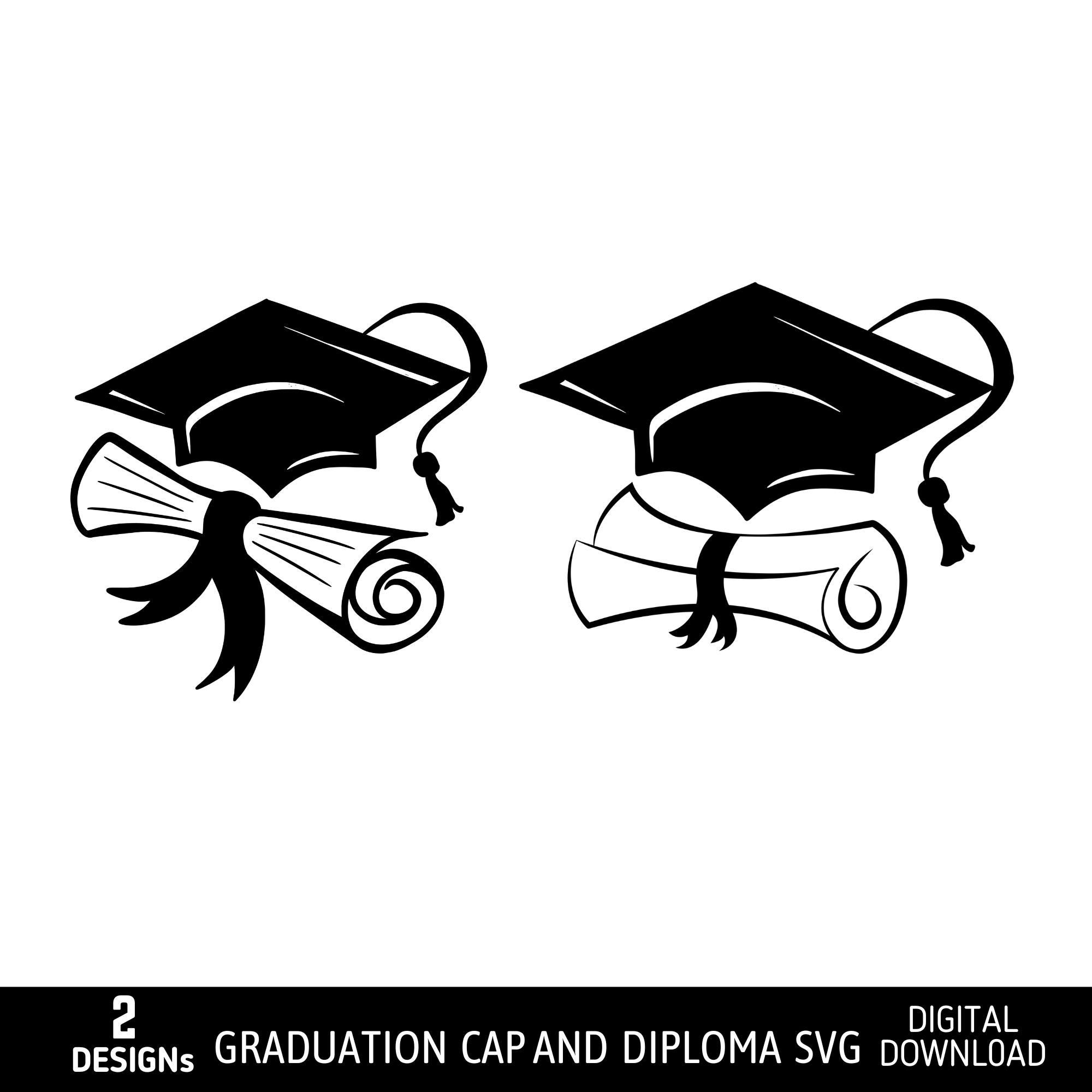 Graduation Cap Svg, Graduation Cap and Diploma Svg, Graduation 2025 Svg ...