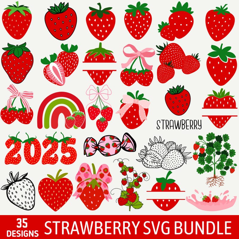 Strawberry Cricut Designs - Etsy