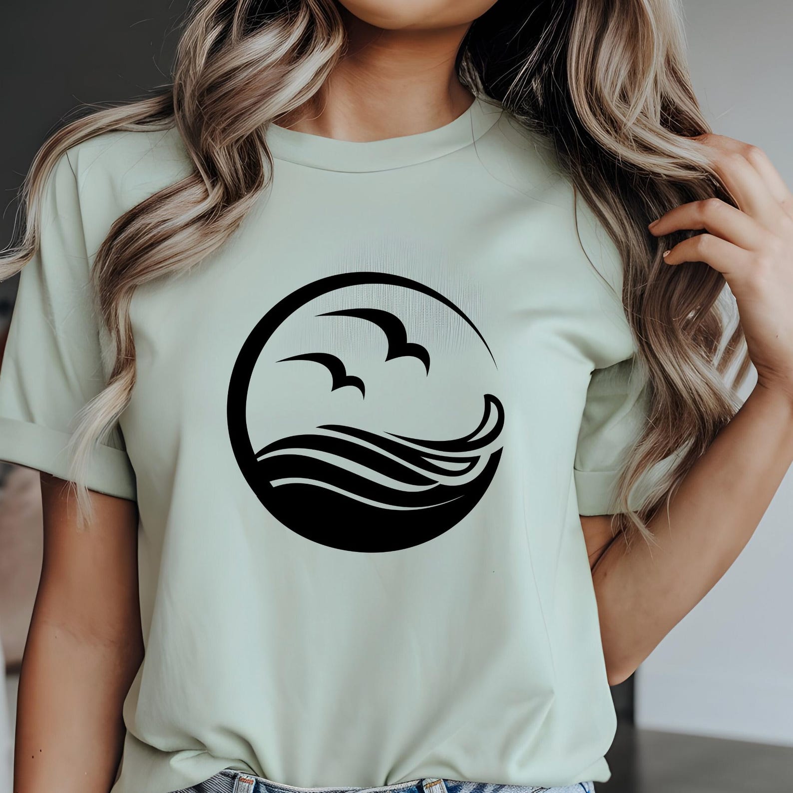 Ocean Wave SVG Bundle: Surfing Silhouette, Beach Designs (digital ...