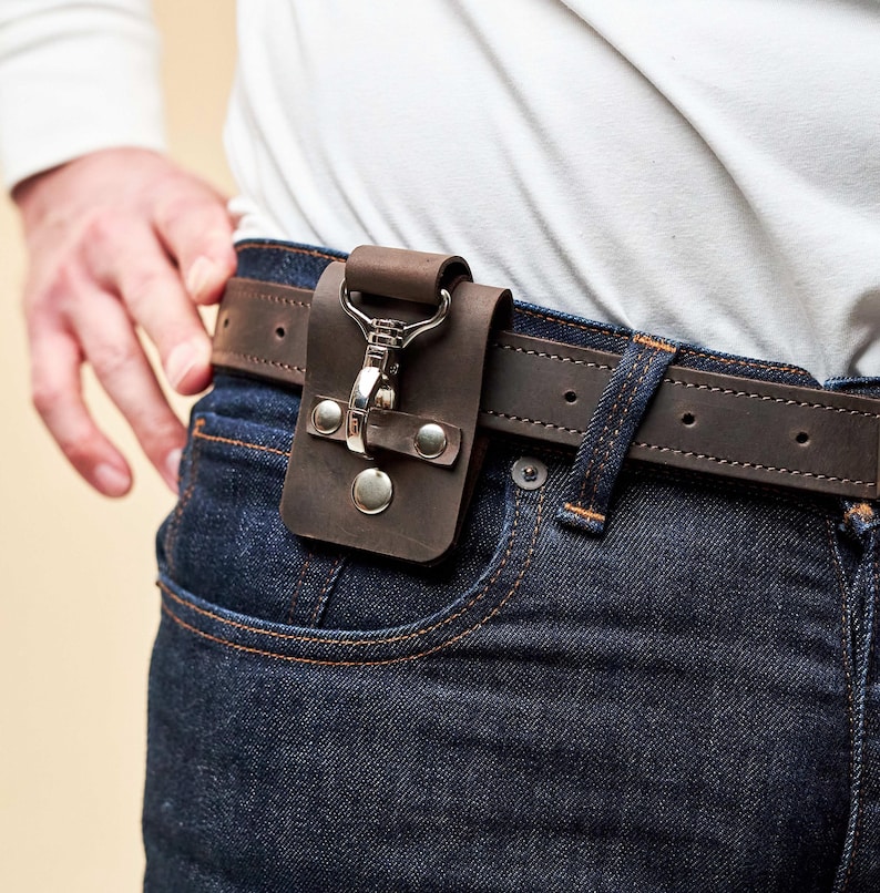 Belt Clip for Key, Leather Belt Key Clip, Leather Belt Key Holder, Belt ...