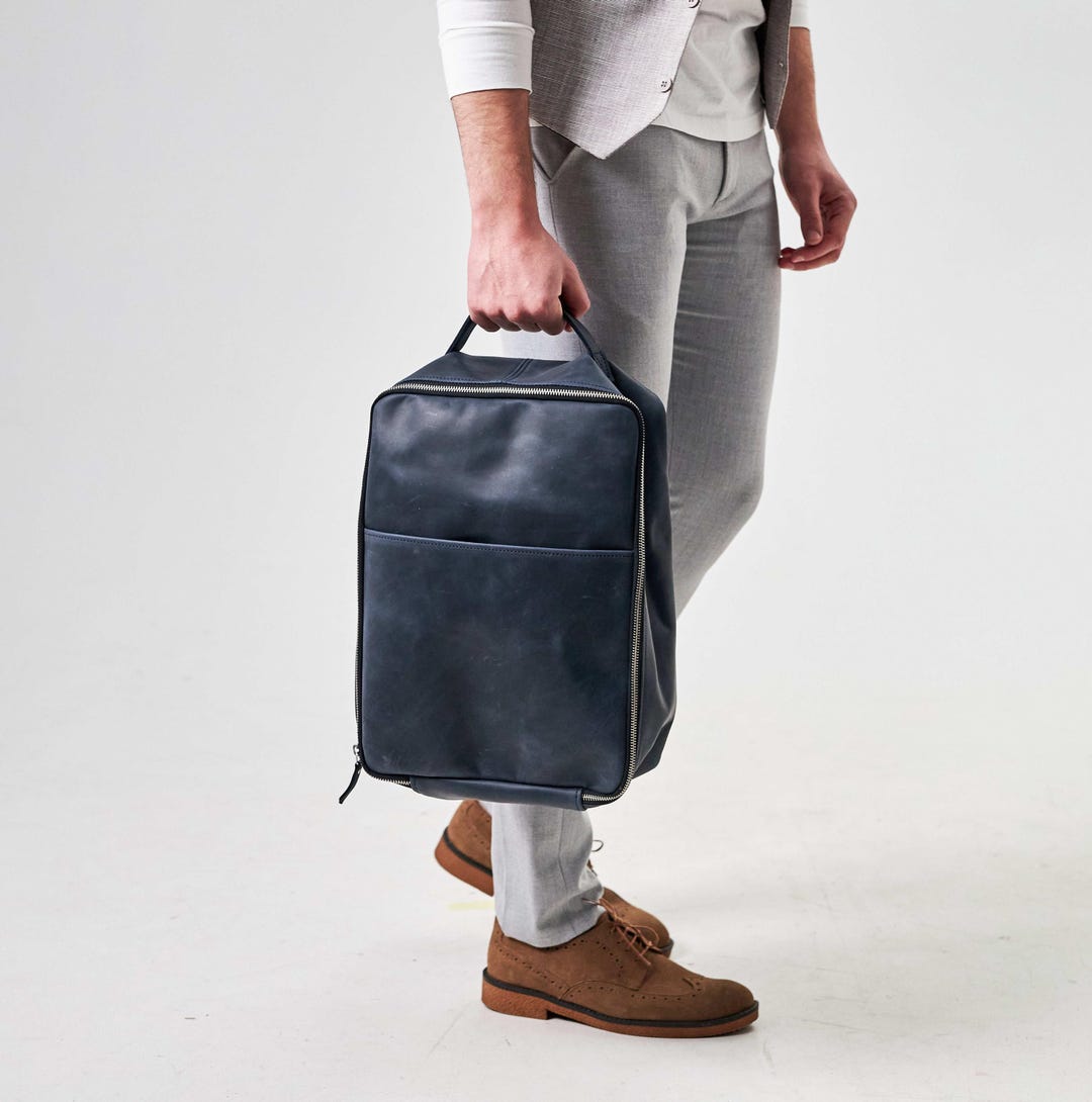 Leather Shoe Bag, Shoe Storage Bag, Travel Shoe Bag, Leather Boot Bag ...