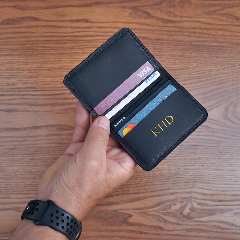 Card Holder for Men, Minimal Wallet Men, Credit Card Case, Leather Card ...