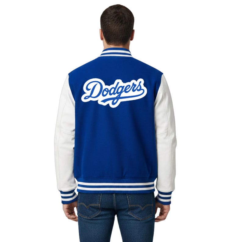 Custom Los Angeles Blue & White Letterman Varsity Jacket | American ...