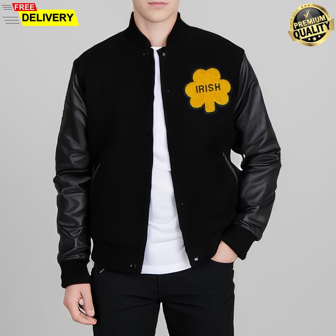 Rudy Dame Handmade Irish Varsity Jacket | Notre Dame Letterman Style ...