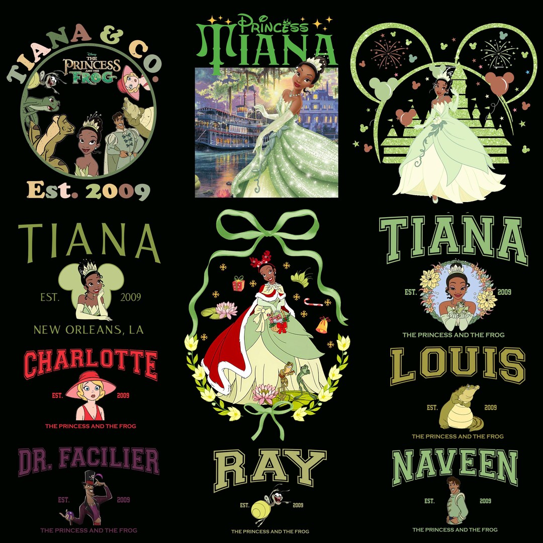 Tiana Png Bundle, Princess Tiana, the Princess and the Frog Characters ...