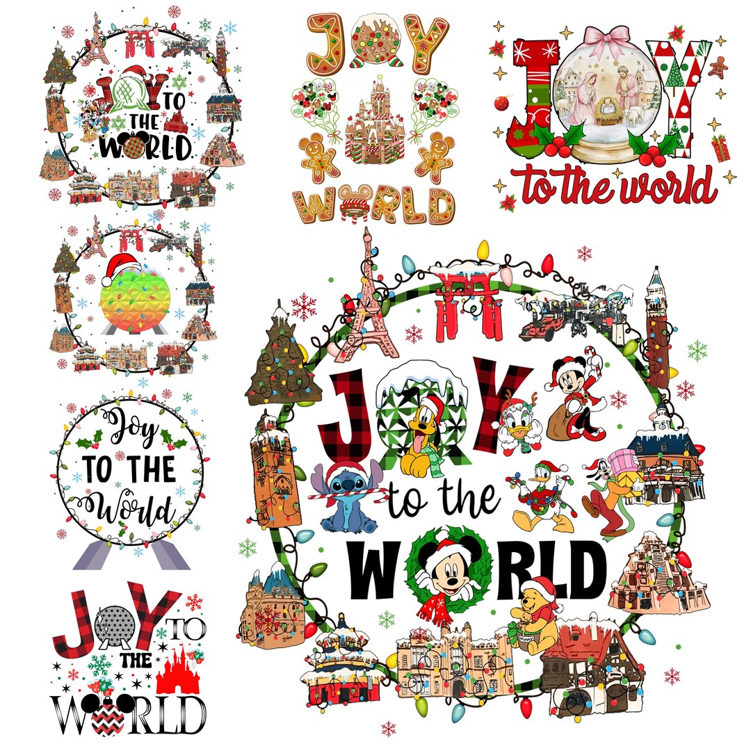 Disney Joy to the World Christmas PNG Bundle, Disney Trip Png ...