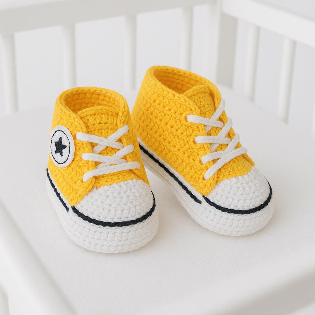 Crochet Pattern Baby Converse Shoes • Pattern Baby Booties • PDF ...