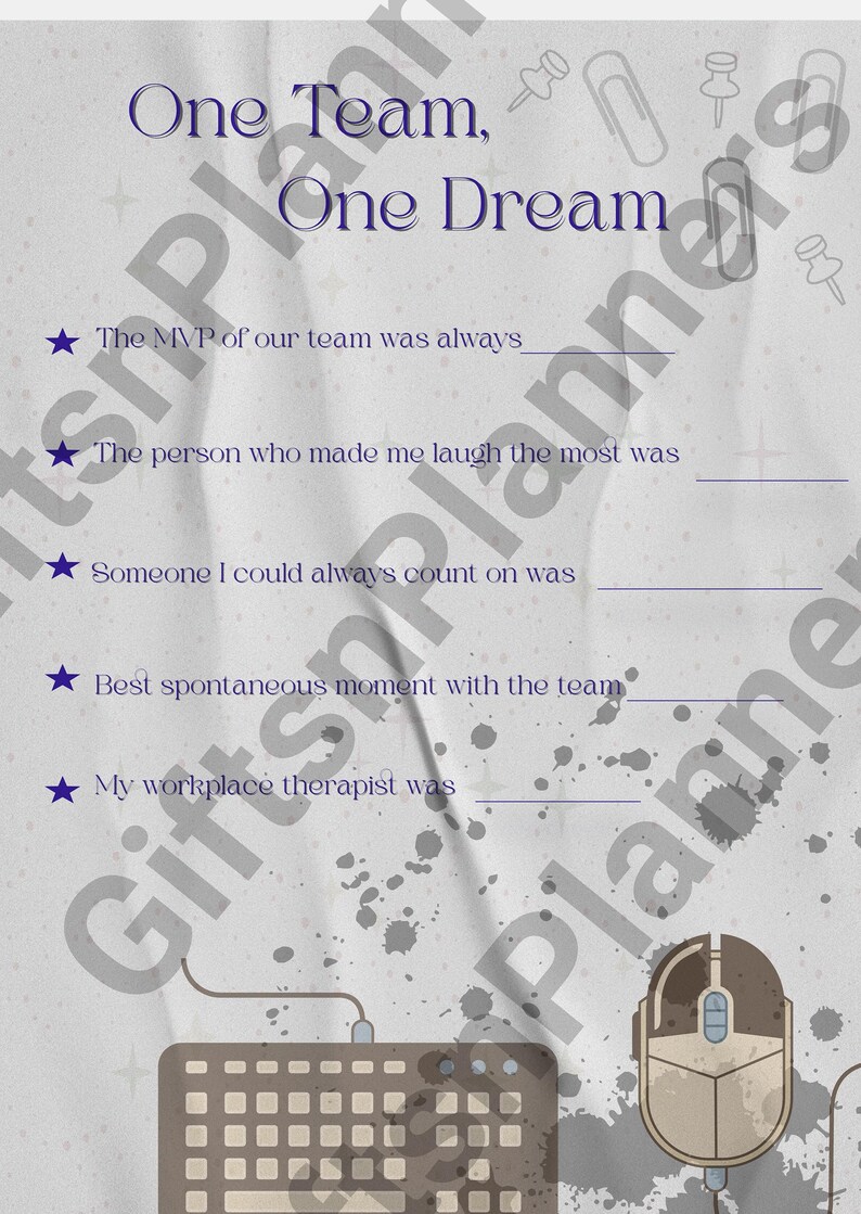 Farewell Memory Book | Work Leaving Gift | Printable Team Goodbye ...