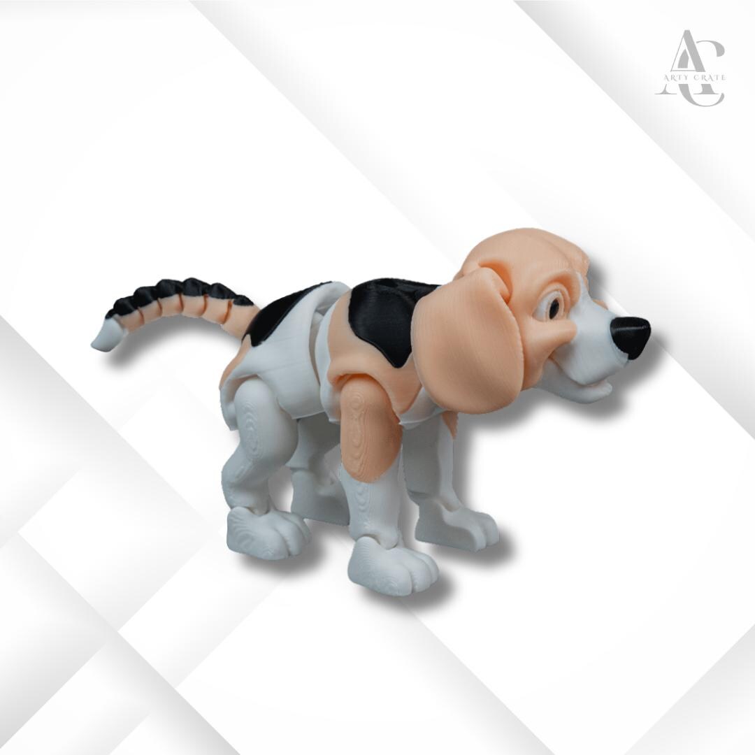 3D Printed Beagle Dog Articulated Puppy Figure Desk Toy Gift for Dog ...