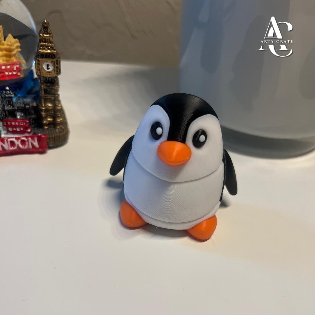 3D Printed Penguin Figurine: PLA Keychain, Desk Buddy - Etsy