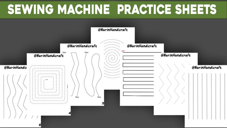 Sewing Machine Practice Sheets - Etsy