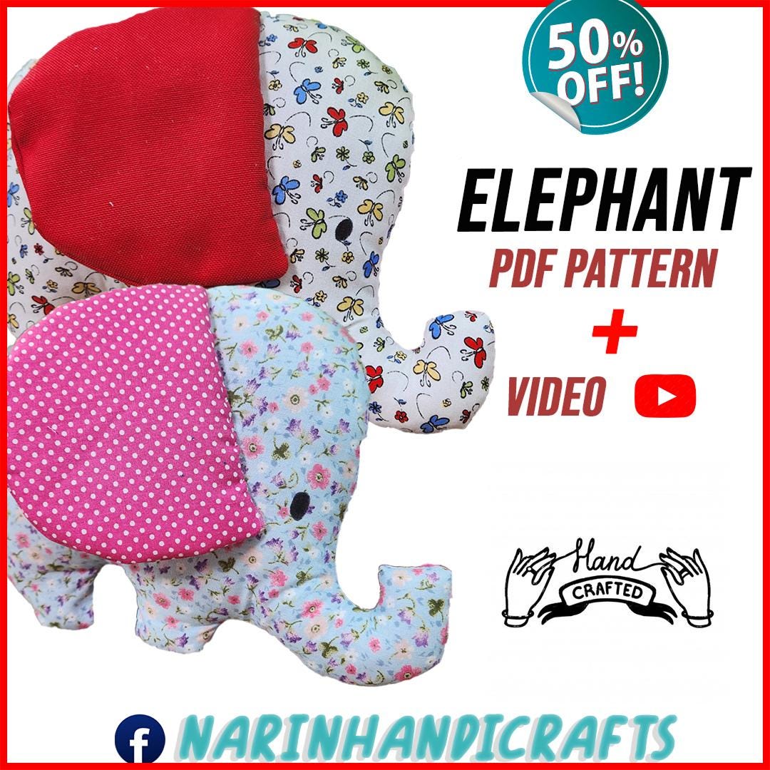 Stuffed Elephant Pdf PATTERN. Easy Beginer Friendly - Etsy