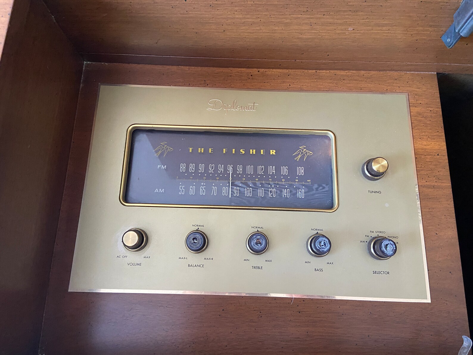 Mid-century Fisher Stereo Console W/garrard Turntable--local PICK-UP ...