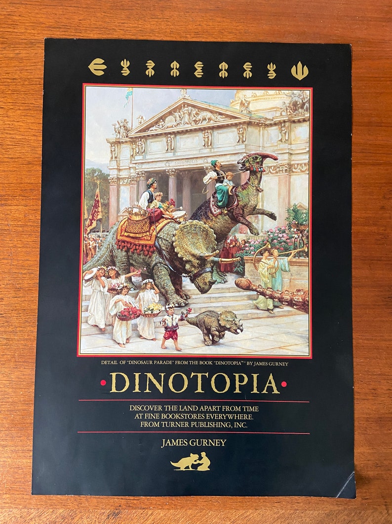 Dinotopia James Gurney Vintage Poster 1992 26" X 18" - Etsy