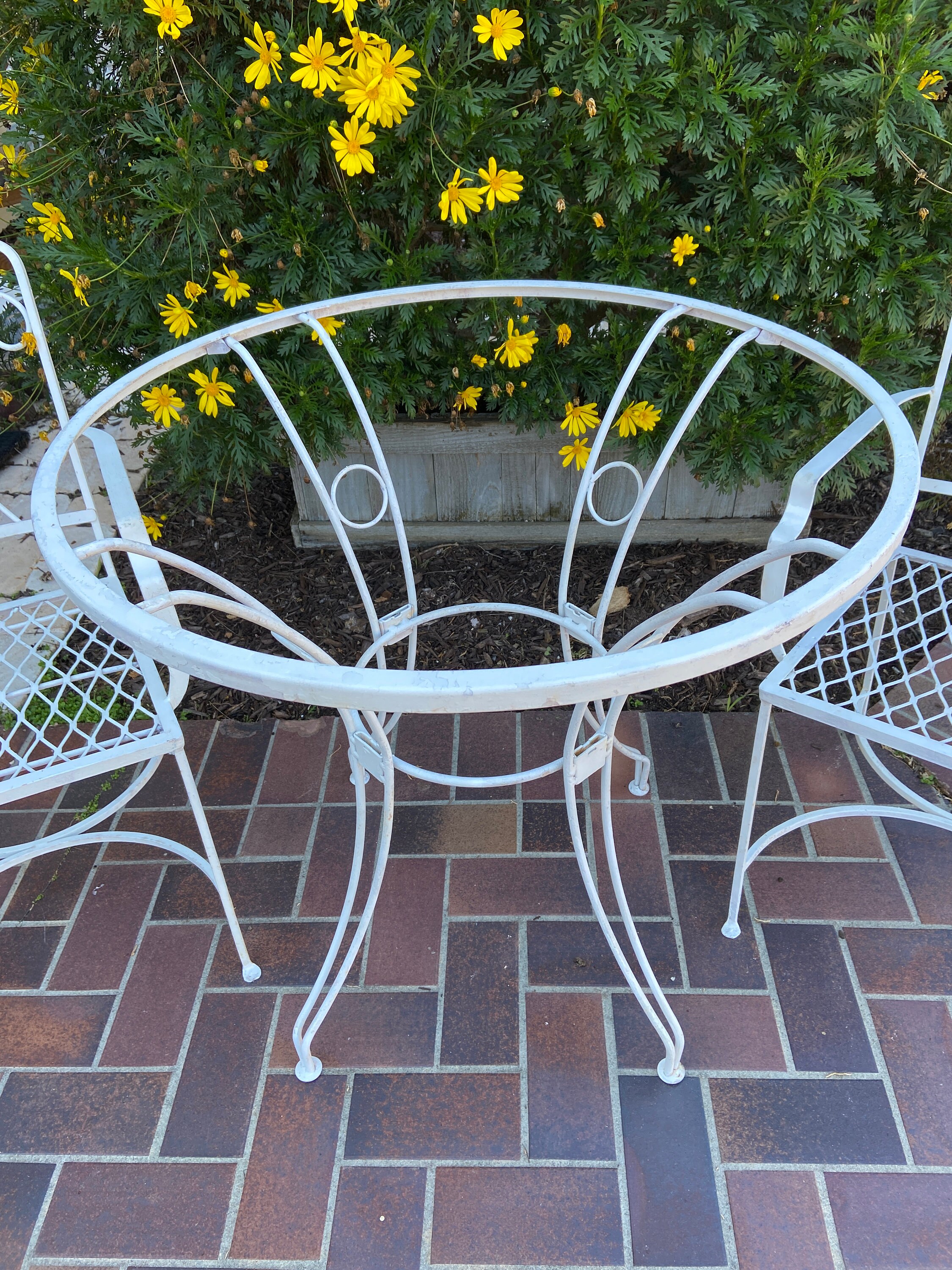 Vintage Wrought Iron Patio Bistro Set--local PICK-UP! Read Description ...