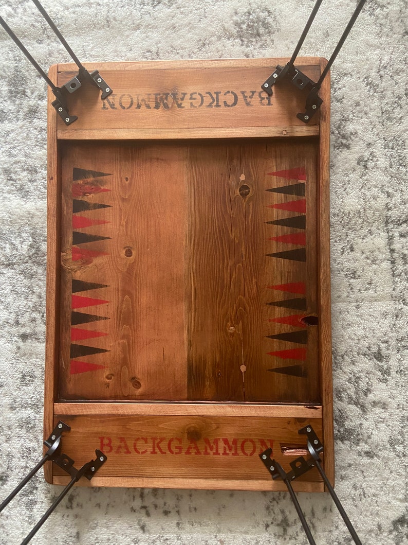 Chess/backgammon Reversible Coffee Table W/hairpin Legs! Christmas ...